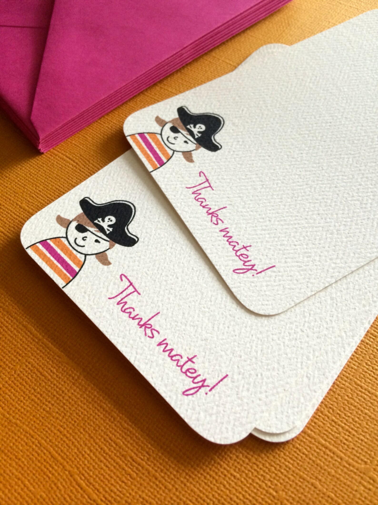 LIMITED Thanks Matey Pirate Girl Thank You Cards Set of 8 | Etsy