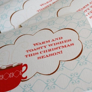 Warm and Toasty Wishes- Holiday Cards, Greeting Card, Hot Cocoa ...