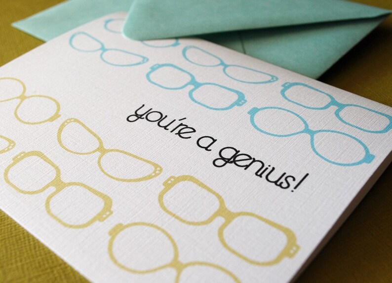 You're a Genius- Congratulations Card - Etsy