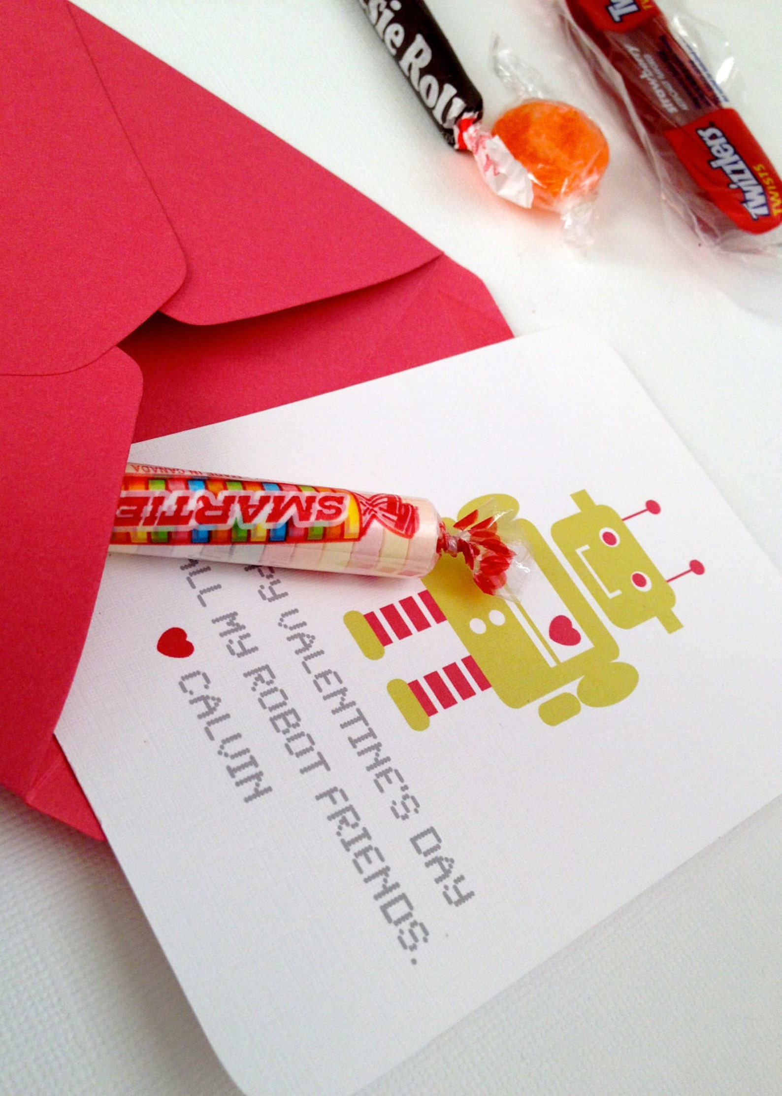 Valentine Robots Personalized Kids Cards PDF File for You to - Etsy