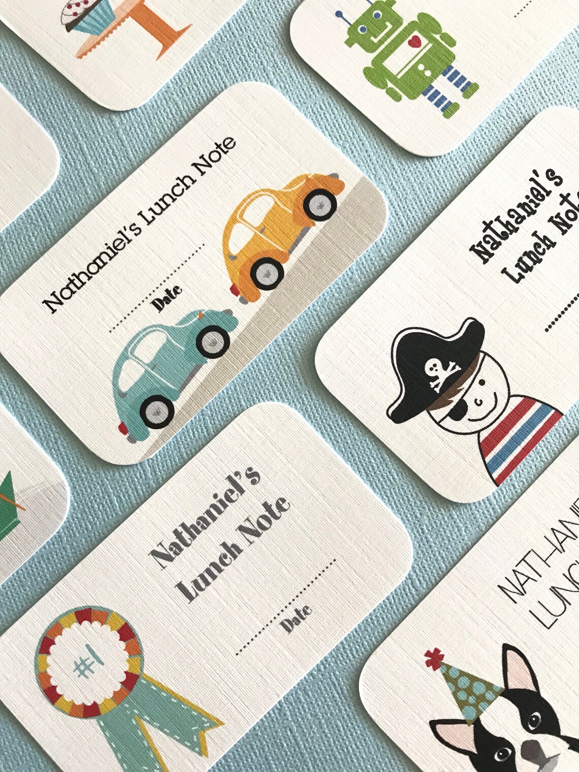 Personalized Lunch Note Cards, Kids Lunchbox Notes, Lunch Bag Notes for ...