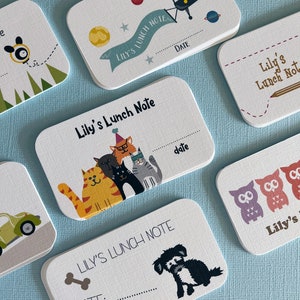 Personalized Lunch Note Cards, Kids Lunchbox Notes, Lunch Bag Notes for ...