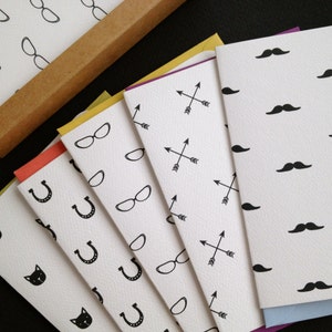 Pattern Blank Cards- Set of 8 - Etsy