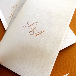 Gold Monogram- Wedding Program, for Guests, Wedding Ceremony, Elegant ...