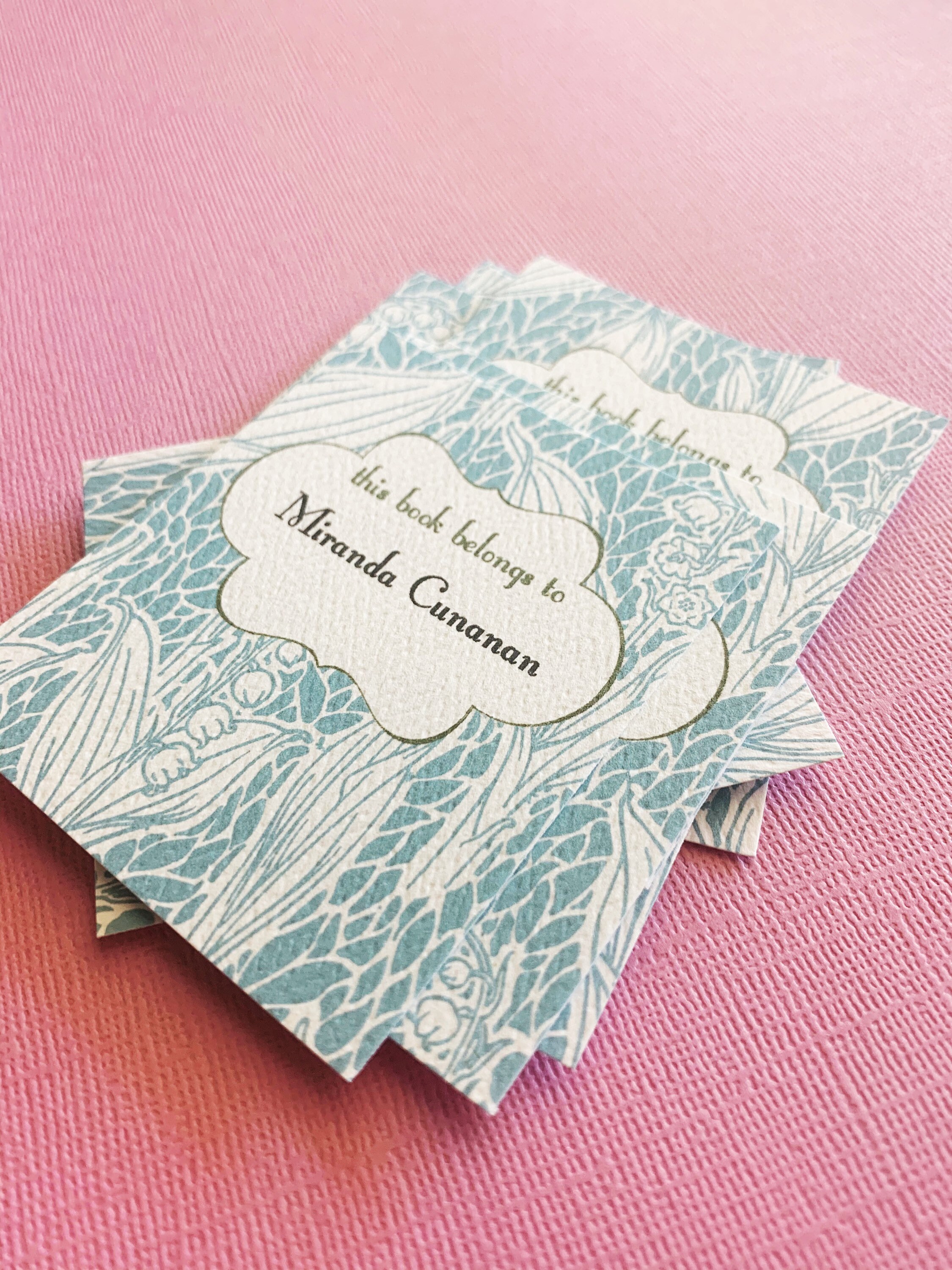 Design 01 Bookplate Set of 9 Book Labels Custom Tags Gift | Etsy