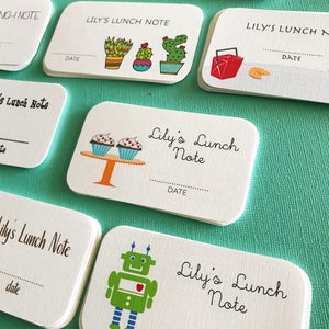 Personalized Lunch Note Cards, Kids Lunchbox Notes, Lunch Bag Notes for ...