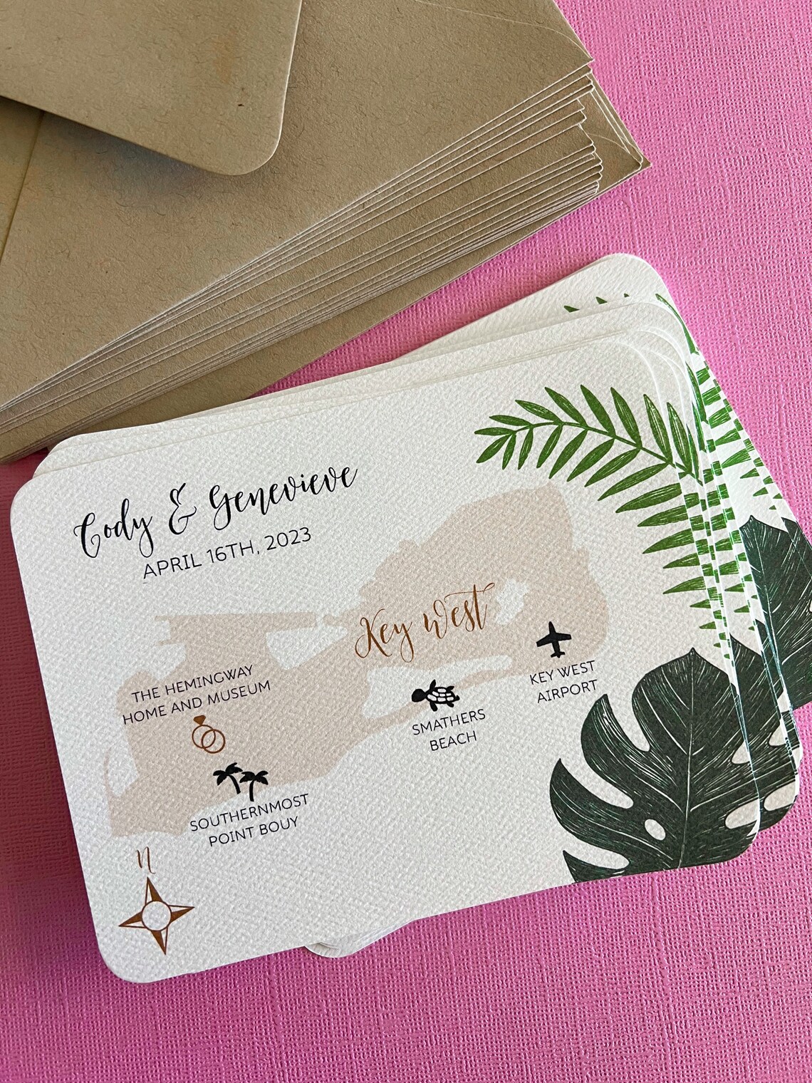 Tropical Key West, Florida Save the Date, Destination Wedding ...