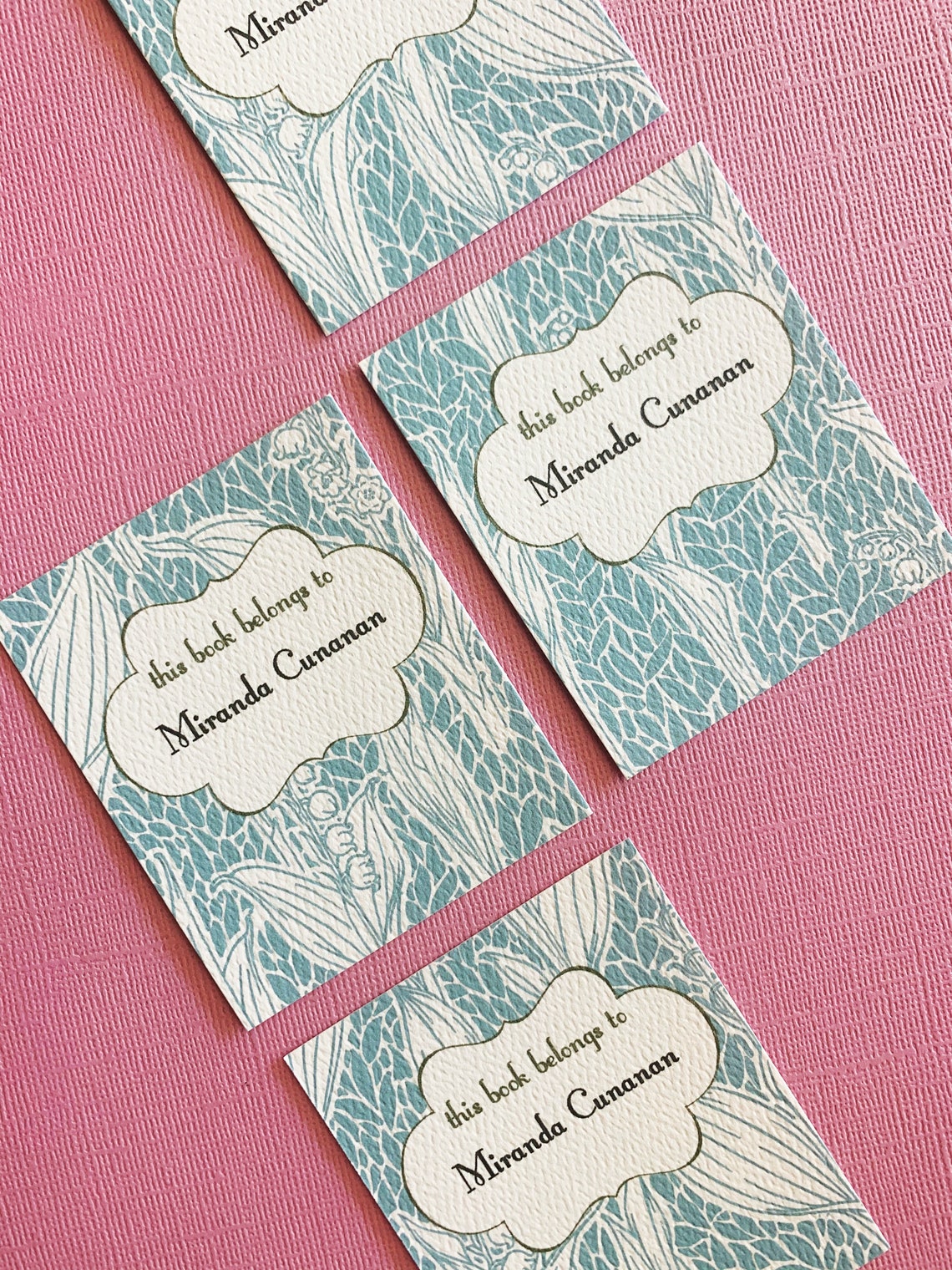 Design 01 Bookplate Set of 9 Book Labels Custom Tags Gift | Etsy