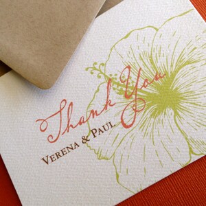 Vintage Hawaiian- Personalized Thank You Cards, Set of 20, Custom ...