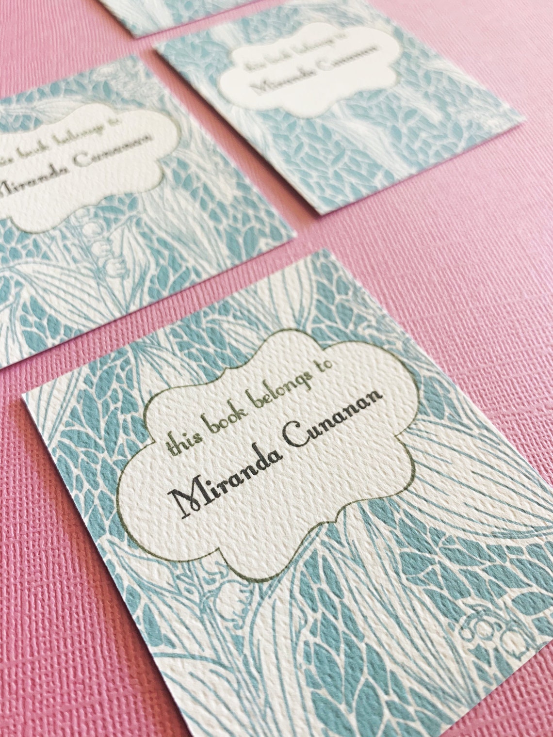 Design 01 Bookplate Set of 9 Book Labels Custom Tags Gift | Etsy
