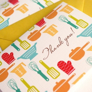 Thank You- so Nice of You, Kitchen Tools, Set of Cards, Bridal Shower ...
