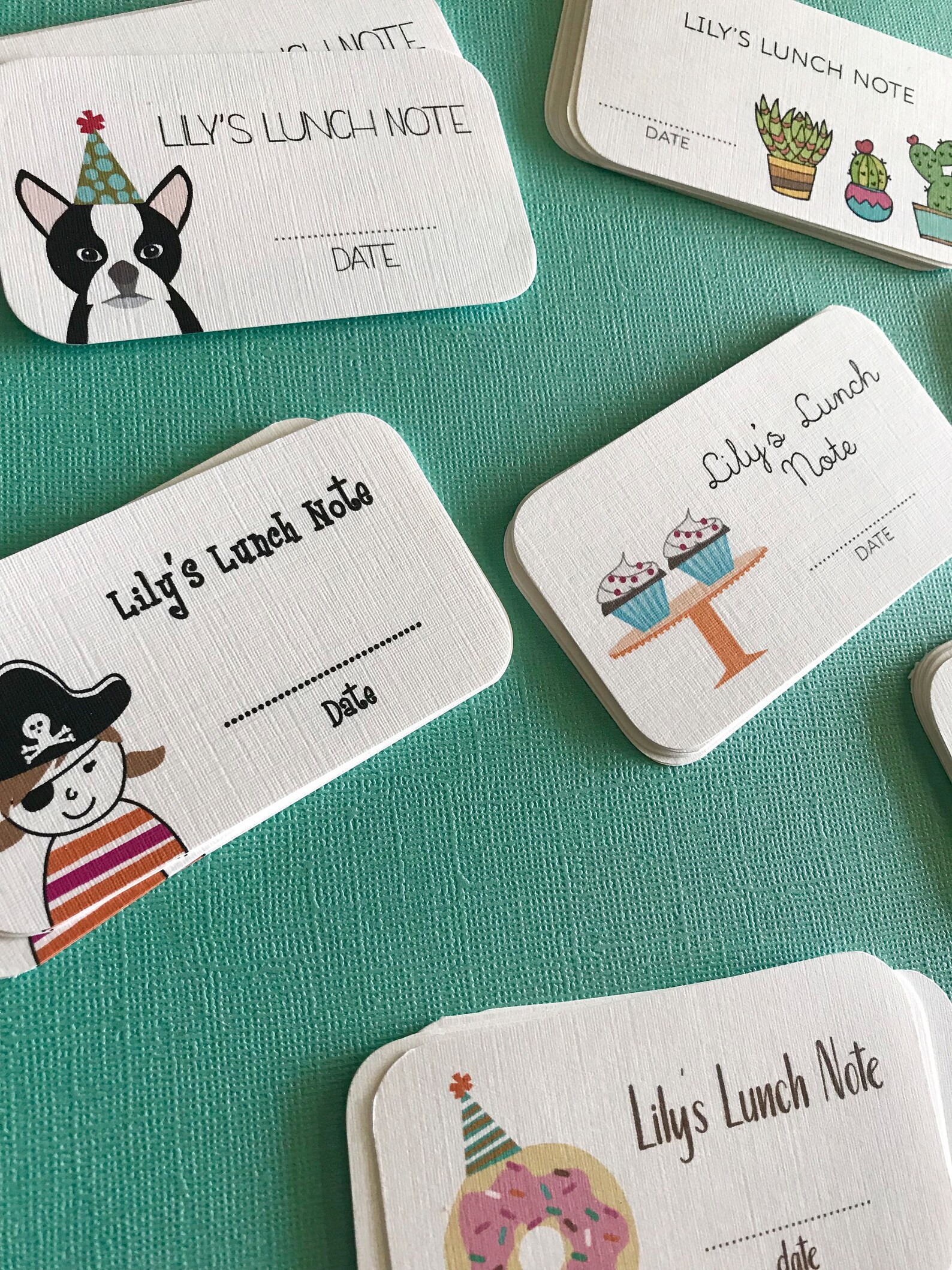 Personalized Lunch Note Cards Kids Lunchbox Notes Lunch Bag - Etsy