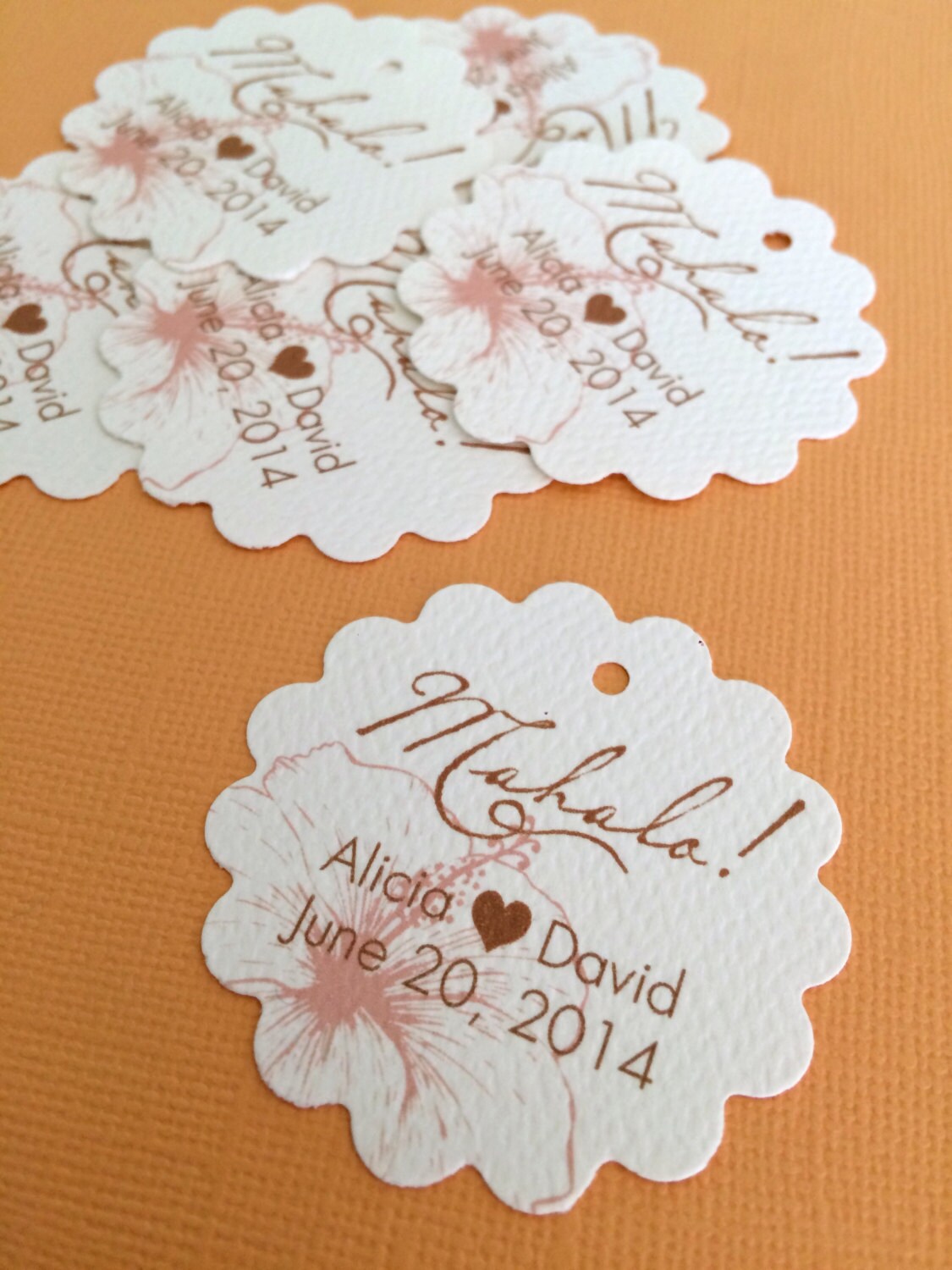 Hawaiian Party Favor Tags Custom Tags Reception Favors - Etsy