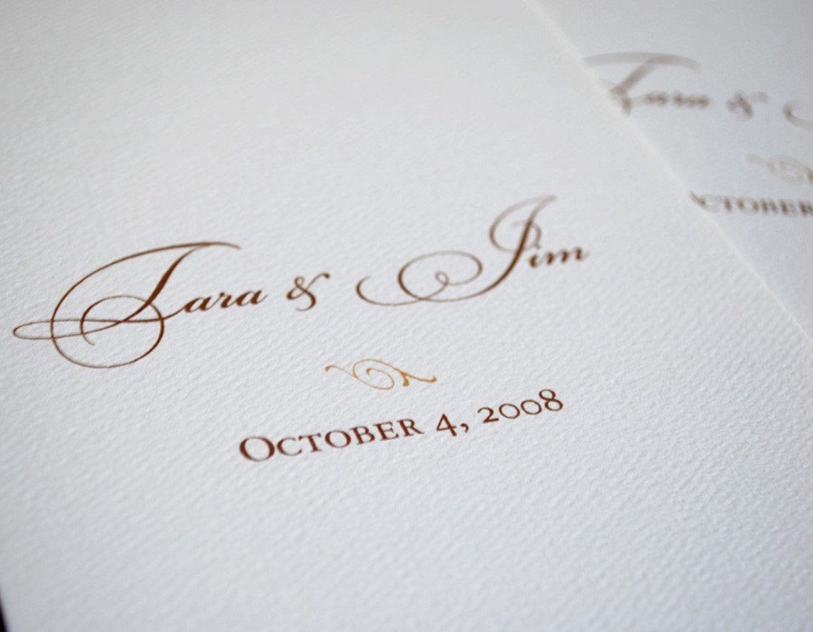 Classic Wedding Program Digital File Only Elegant Ceremony | Etsy