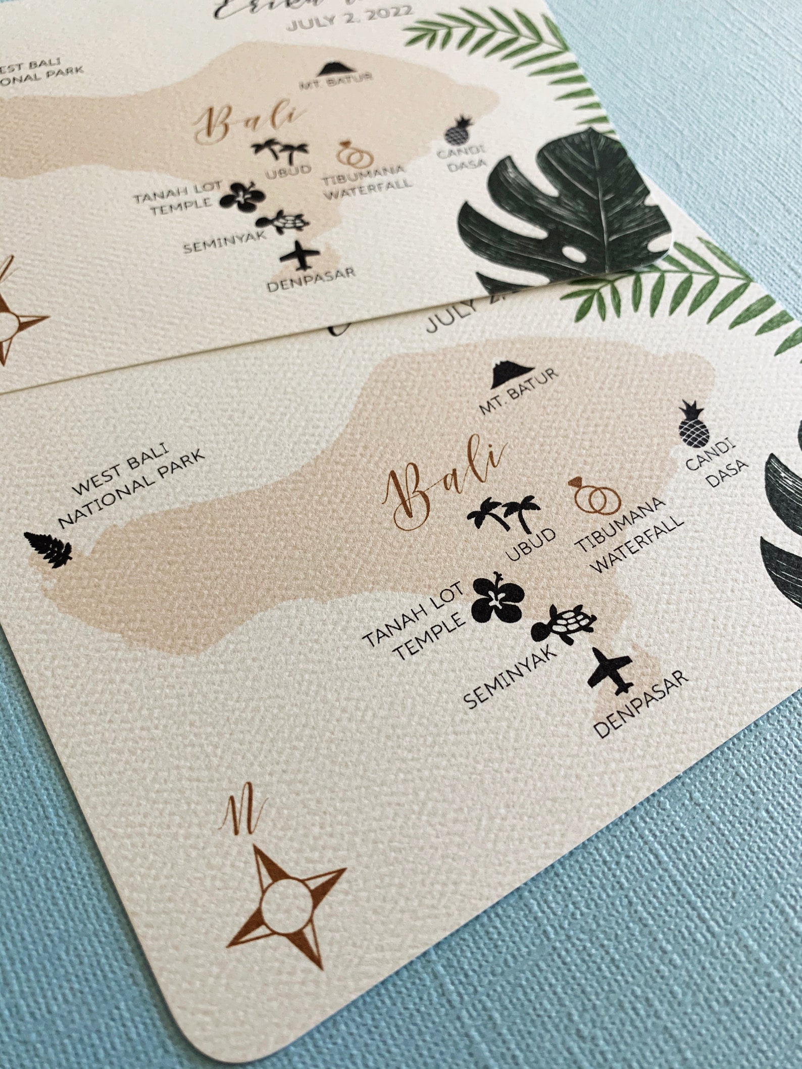 Tropical Bali Island Save the Date, Destination Wedding, Invitation ...