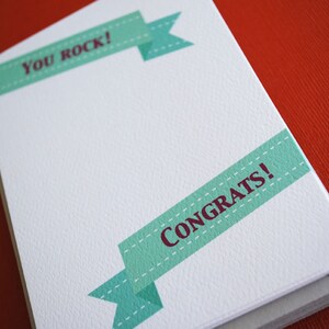 LIMITED- You Rock Banner, Set of 8 Flat Cards - Etsy