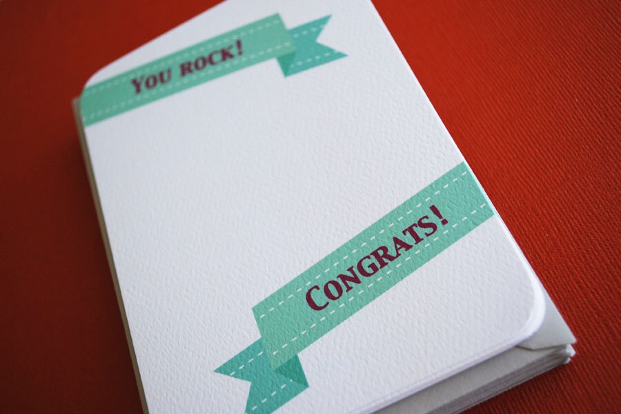 LIMITED You Rock Banner Set of 8 Flat Cards - Etsy
