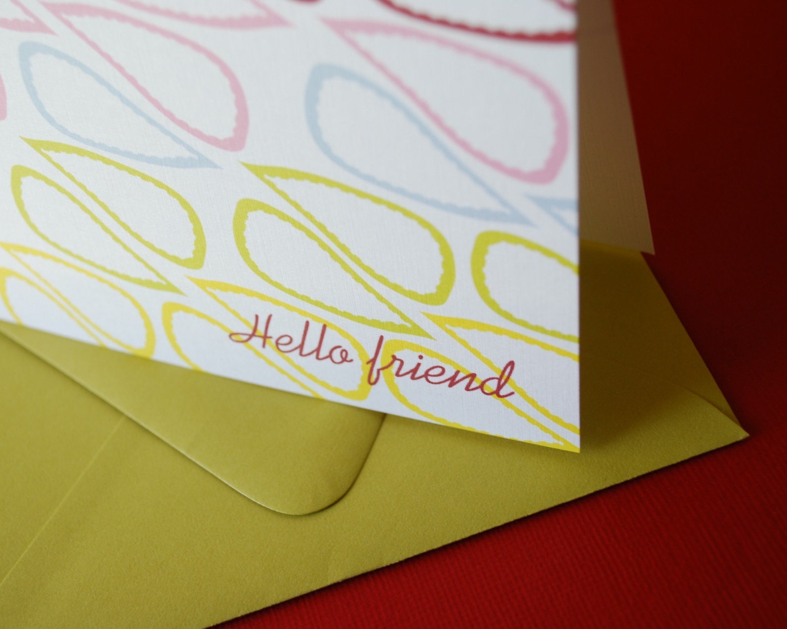 Hello Friend Single Card - Etsy