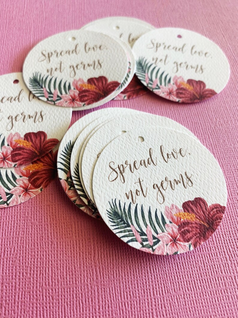 Hawaiian Party Favor Tags, Custom Tags, Reception Favors, Bridal Shower ...