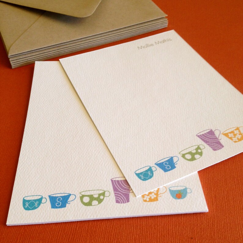 Design 08 Personalized Stationery Set of 8 Custom - Etsy