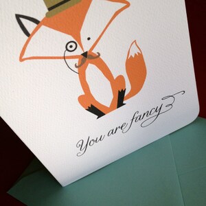 You Are Fancy- Fox Single Greeting Card - Etsy