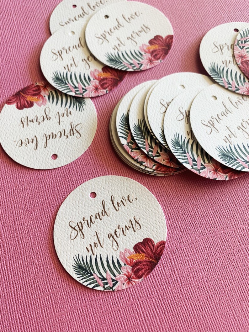 Hawaiian Party Favor Tags, Custom Tags, Reception Favors, Bridal Shower ...