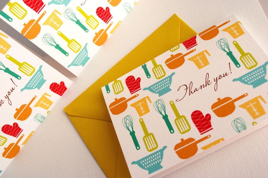 Thank You so Nice of You Kitchen Tools Set of Cards Bridal | Etsy
