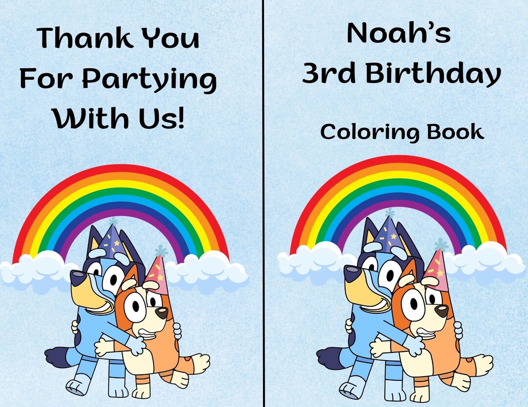 Bluey Coloring Book, Avalaible in French and English! Customize - Etsy