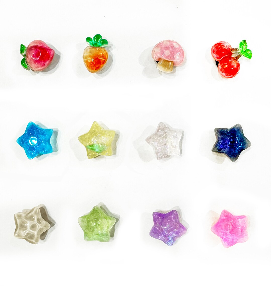 Croc Shoe Charms 3D Resin, HANDMADE Shoe Charm, Ombre and Solid Clear ...