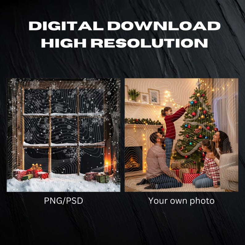 Christmas Window4 Overlay, Winter Window Overlays, Window Snowman Frame ...