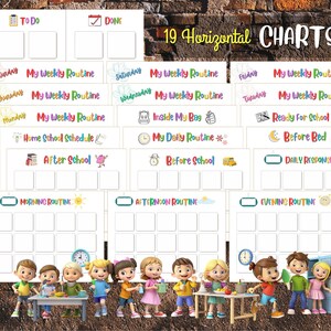 Daily Routine Cards Visual Schedule Toddler Routine Chart for Kids ...