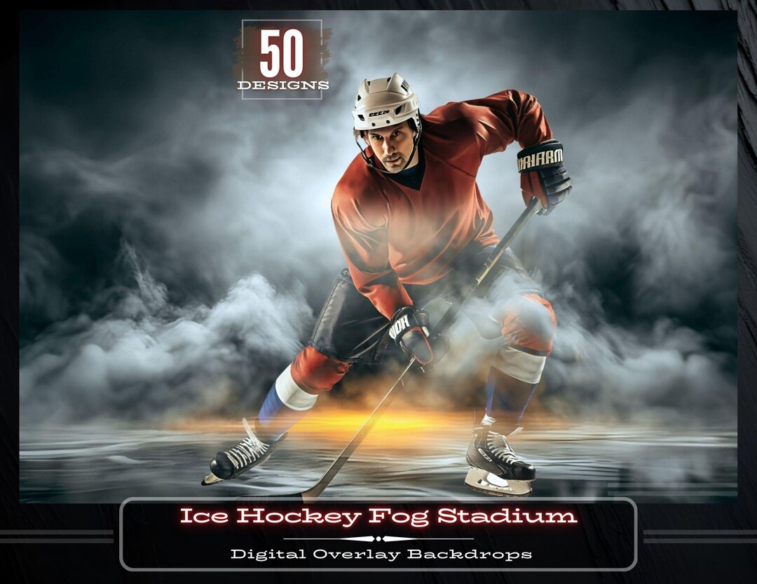 Hockey Stadium Fog Digital Backdrop Set: Sports Photography (digital ...