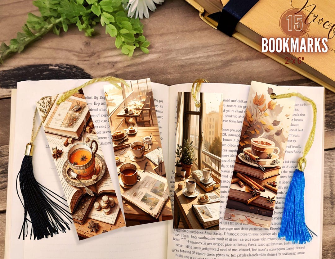 Coffee Story Printable Bookmarks| Coffee Cup Bookmark Sheets| Book ...