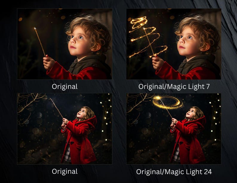 Magic Light Overlays: Wand Light, Christmas Effects (JPEG, MP4 Digital ...