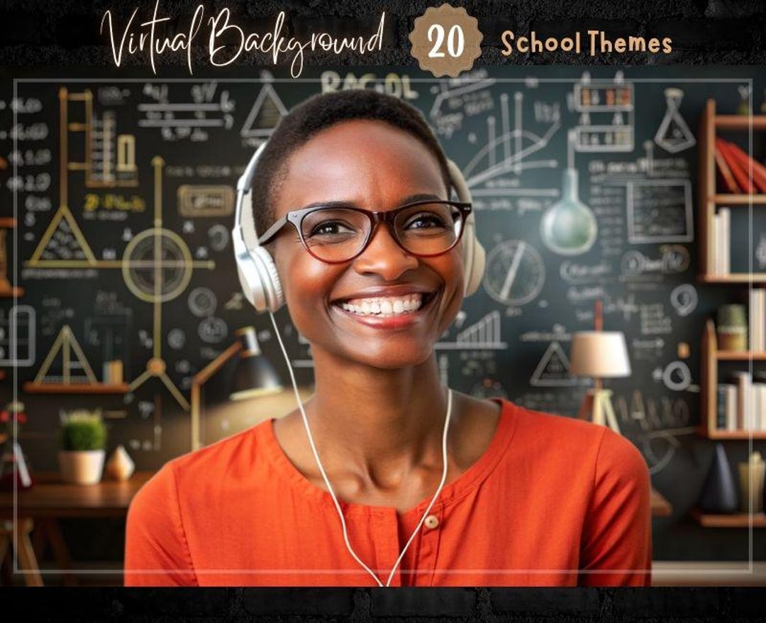 Chalkboard School Zoom Background: Elegant Soft Focus Design (digital ...