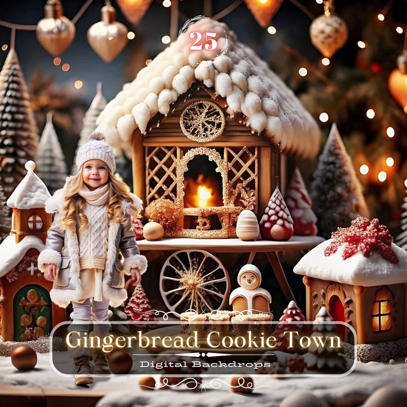 Gingerbread Backdrop - Etsy