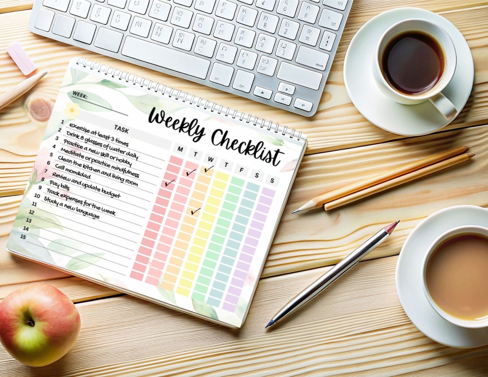 Editable Weekly Checklist | Printable Weekly to Do List | Checklist ...
