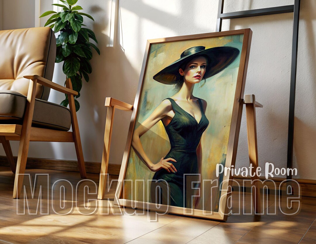 Square Frame Private Room5, Mockup Photo Wood Frame, PSD Photoshop ...