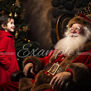 PSD Santa Chilling on Couch, Christmas Background Overlay Digital ...