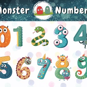 Monster Alphabet Clipart, Monster Letters PNG, Monster Uppercase Number ...