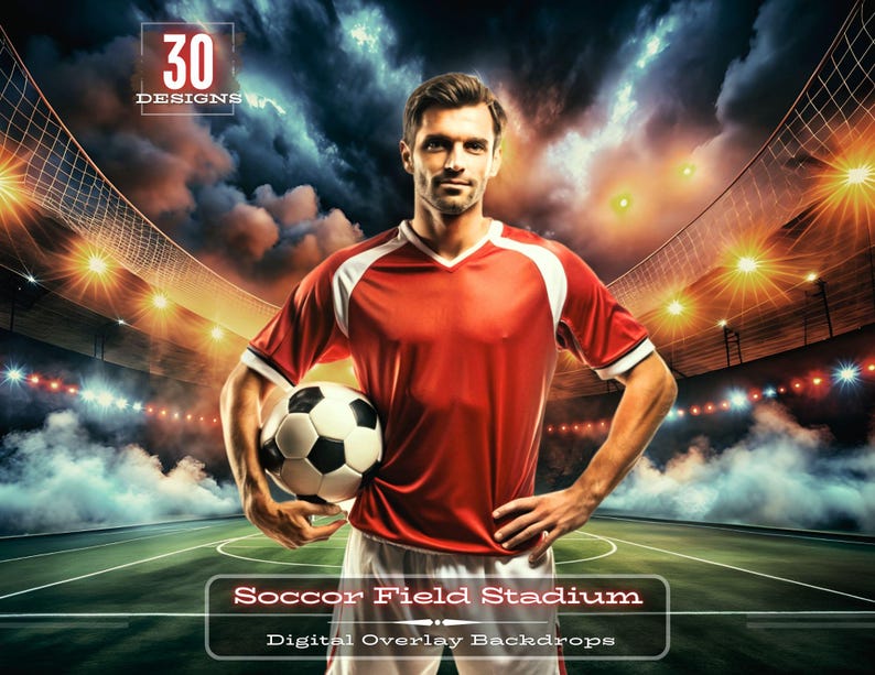 Soccer Stadium Lighting Digital Backdrop: Sports Photo Backgrounds ...