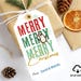Merry Christmas Gift Tag Printable, Printable Christmas Gift Tag ...