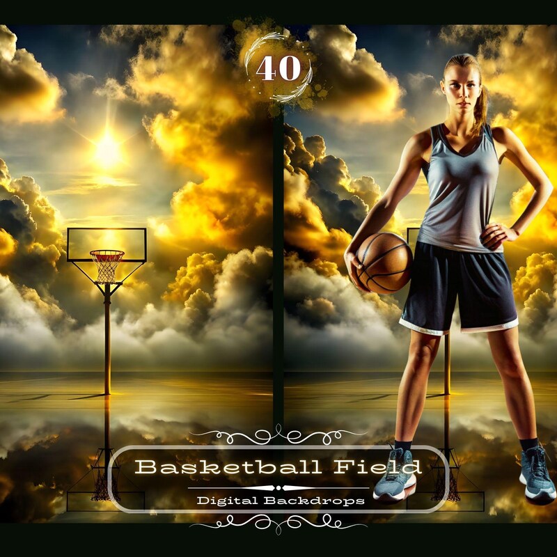 Basketball Backdrop - Etsy