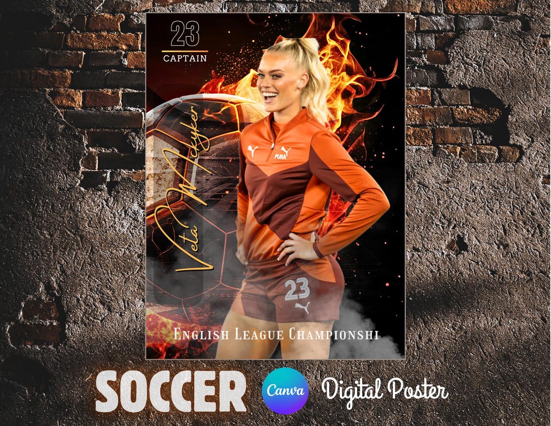 Customizable Senior Soccer Poster Canva Template (digital Download) - Etsy