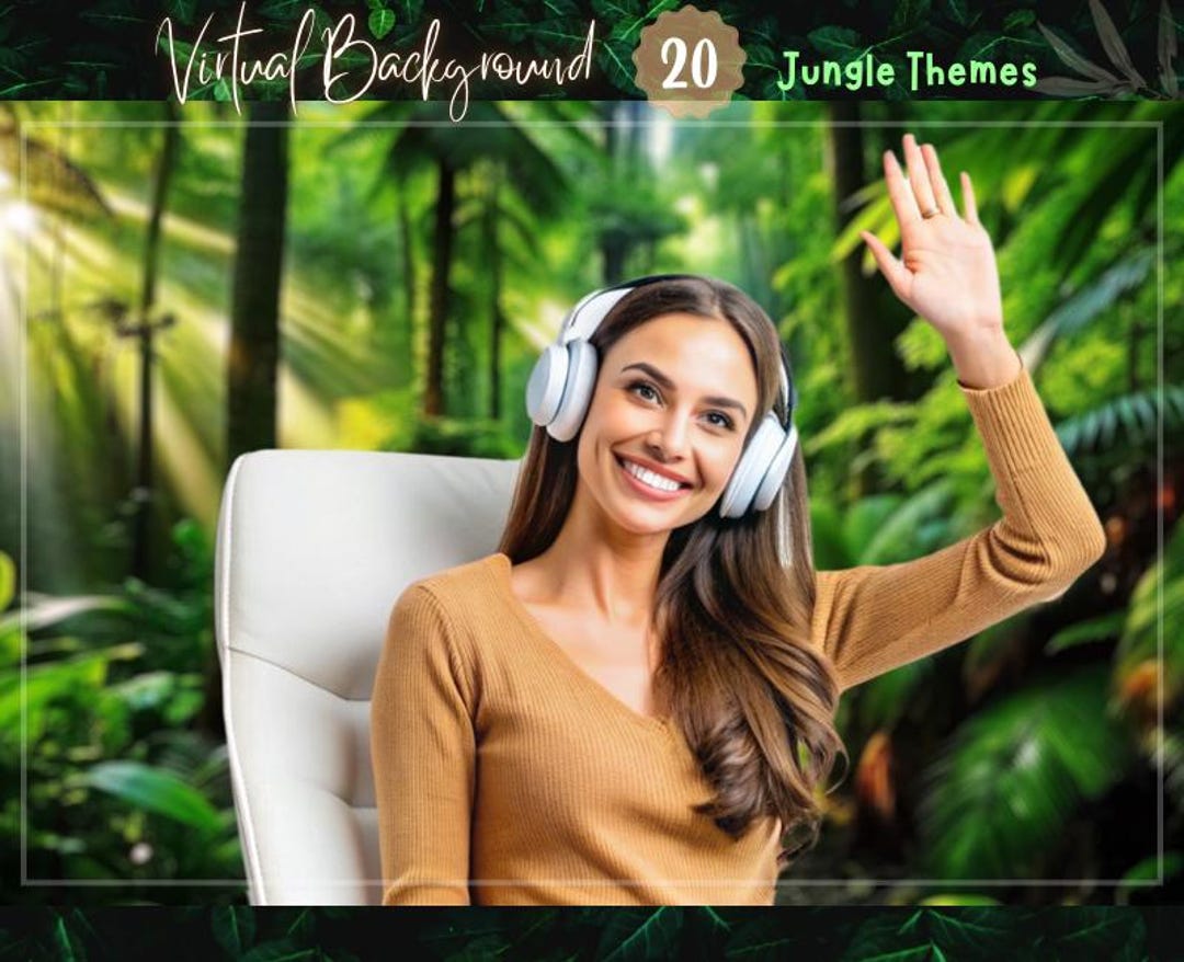 Nature Jungle Digital Backdrops for Professional Headshots & Business ...