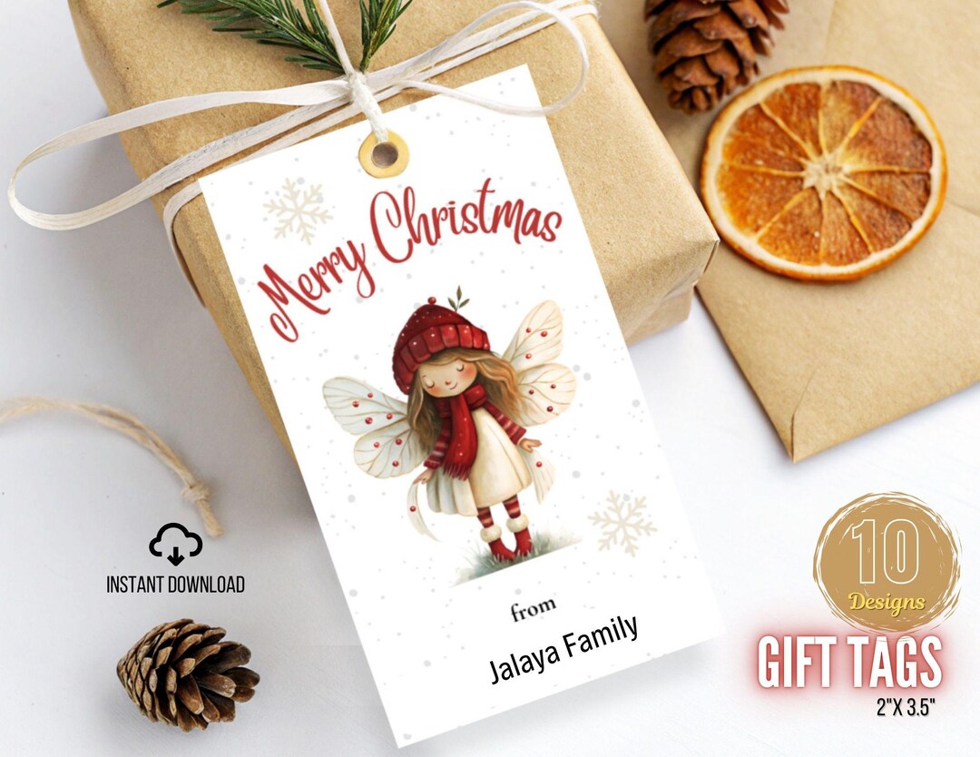 PDF Fillable Christmas Favor Tags Christmas Characters Gift Tags ...