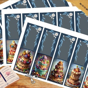 HBD Cake Designs, Digital Scrapbook Papers, Lined Journal, Book Cover ...