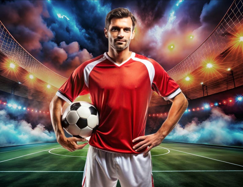 Soccer Stadium Lighting Digital Backdrop for Sports Photo Backgrounds ...