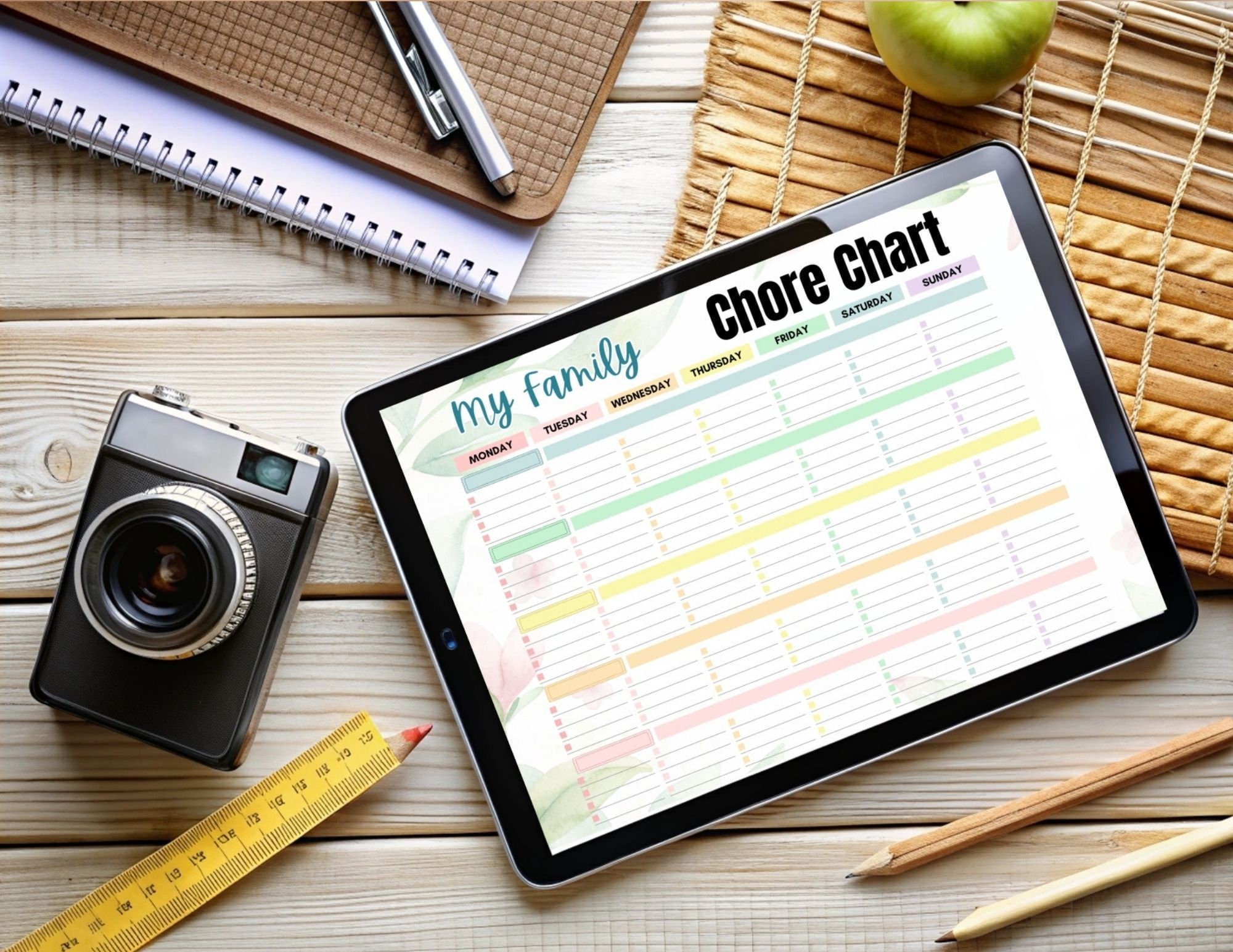 Family Chore Chart Fillable | Printable Weekly Chore List | Dad Mom ...