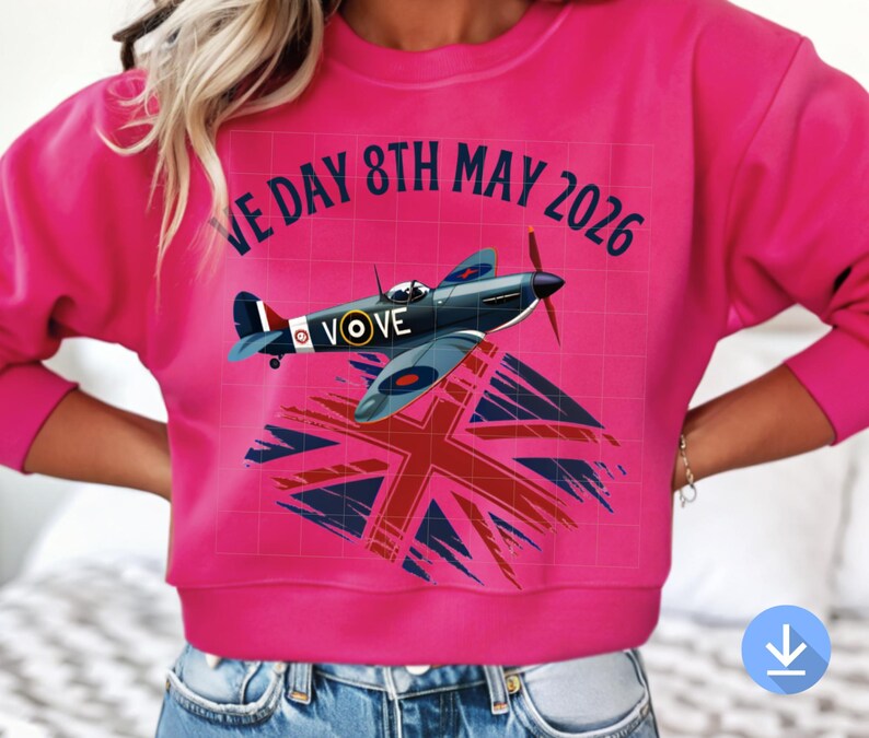 London United Kingdom Aircraft Watercolor Clipart: VE Day 80th ...